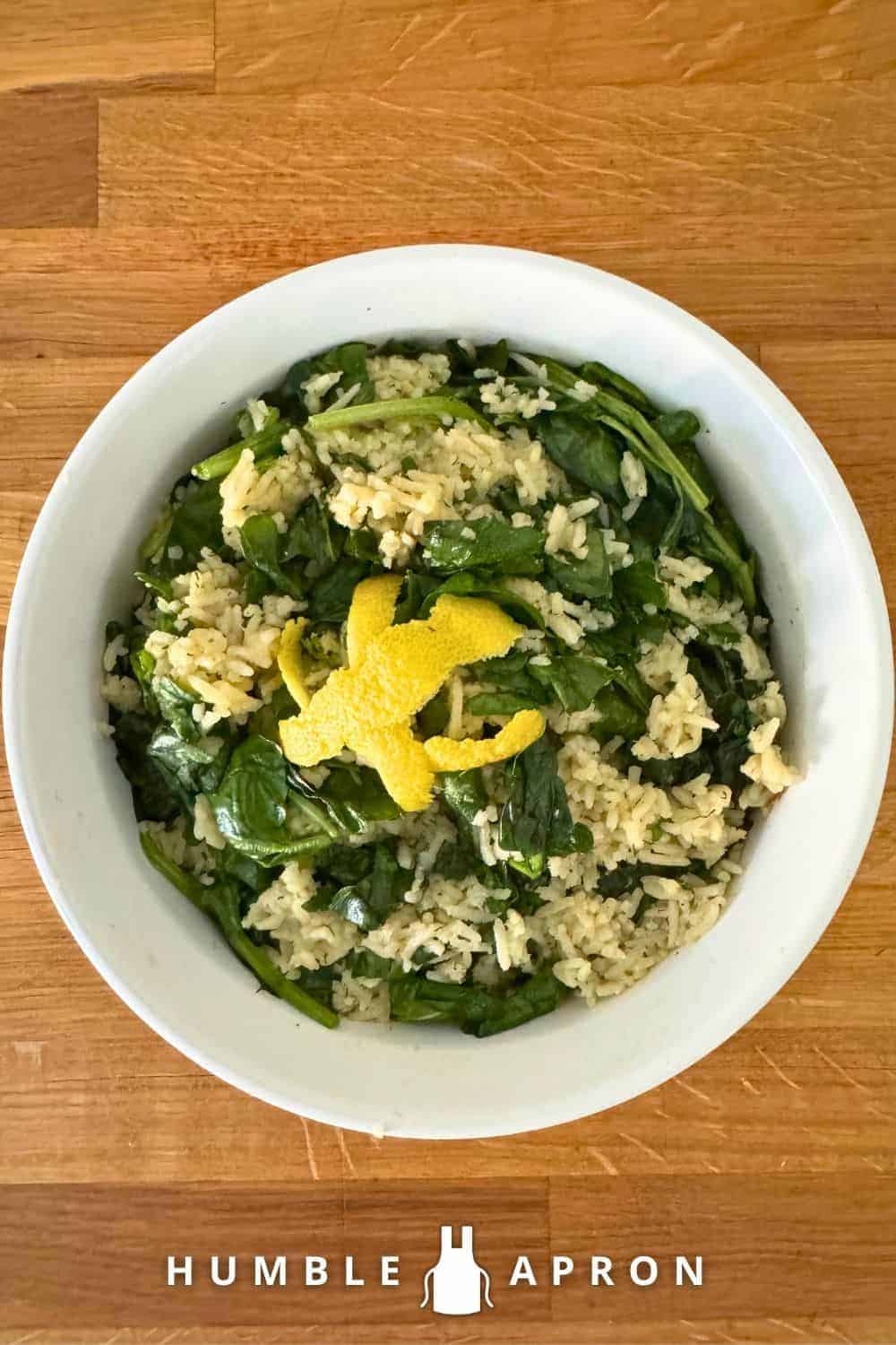 Greek Lemon Basmati Rice With Spinach Spanakorizo In The Instant Pot